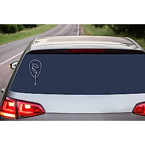 Shop Shop Virgin Mary Rosary Beads Faith Die Cut Vinyl Decal for Cars Bumper Stickers for Cars Trucks Laptops Water Bottles Windows | White | 8.5 x 4.0 Inch