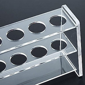 50ML Colorimeter Tube Rack Acrylic Strong Test Tube Holder 6 Slots Suit for Tubes Less Than 2.6cm/1.02inch in Diameter