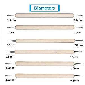 ABenkle 10Pcs Dotting Tools Ball Styluses for Rock Painting, Pottery Clay Modeling Embossing Art Mandala