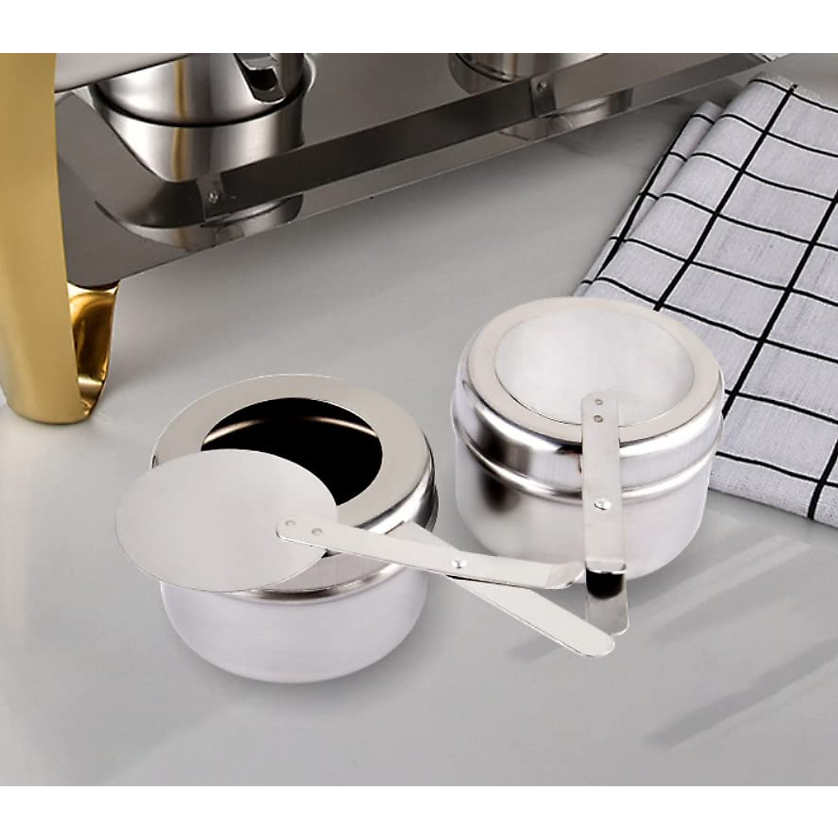 HONHPD Golden Chafing Dish Buffet Set, 9 QT Stainless Steel Food Warmer - 9 Liters Buffet Servers with Fuel Holder & Water Pan - Chafer Set for Banquet Parties Even Catering Wedding