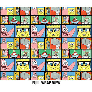 Spongebob OFFICIAL Spongebob Tile Pattern 24 oz Insulated Canteen Water Bottle, Leak Resistant, Vacuum Insulated Stainless Steel with Loop Cap