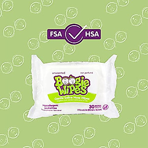 Baby Wipes Unscented by Boogie Wipes, Wet Wipes for Face, Hand, Body & Nose, Made with Vitamin E, Aloe, Chamomile and Natural Saline, 180 Count