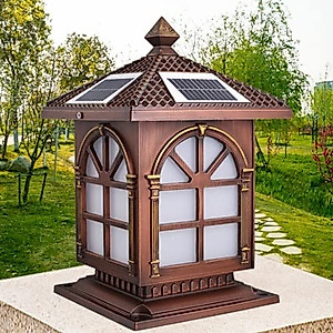 XMFXIAO Solar Home Outdoor Post Lights Villa Garden Patio Lights Park Decoration Lawn Lamp Chinese Style Waterproof Lighting Device Community Landscape Street Lamp