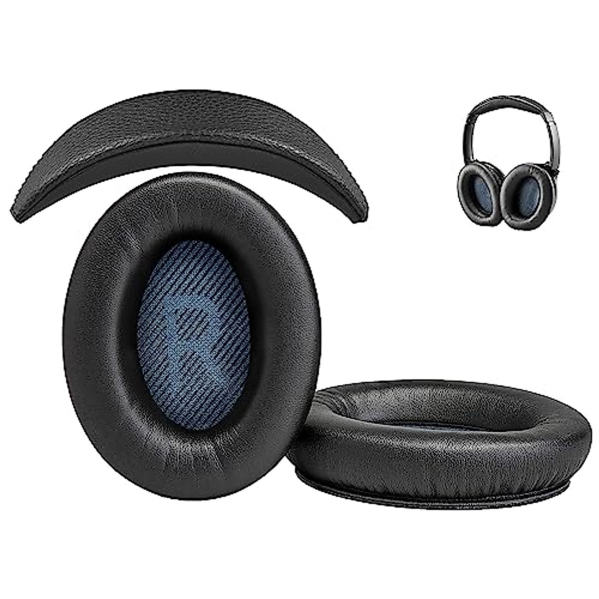 Premium Replacement SoundLink AE2 Ear Pads and SoundLink AE2 Headband pad Cushion Compatible with Bose SoundLink Around-Ear 2 / Bose Soundlink AE2 Headphones (Black)