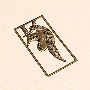 EZERTE Cute Metal Sloth Bookmark - for Women Men Teens Kids - Novelty Animal Page Clip Bookmarks - Cool Unique Gifts for Readers Students Boys Girls Teachers Sloths Lovers (Antique Gold)