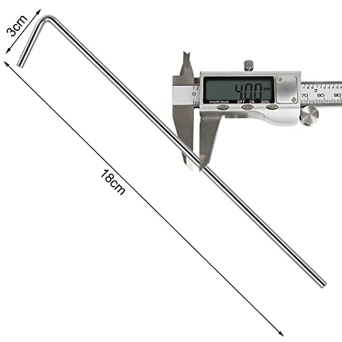 18 Pack Tent Stakes, Stakes for Outdoor Decorations, Tent Stakes Heavy Duty, Metal Stakes, Tent Garden Stakes for Gardening & Canopies, Outdoor Christmas Decorations