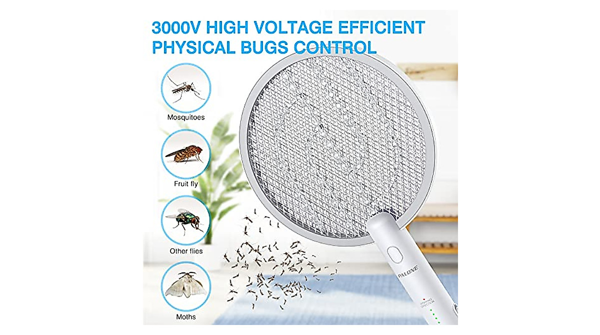 PALONE 2-in-1 Electric Fly Swatter | Rechargeable Bug Zapper