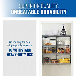 Closet Shelf Liner, Wire Shelf Liners for Closets and Pantry (Set of 4) 12 x 48 inch - Plastic Closet Liners - Made in USA