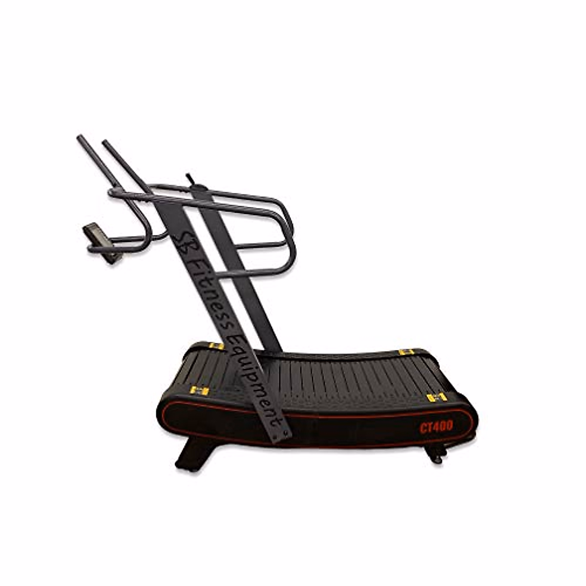 SB Fitness Equipment CT400 Self Generated Curved Commercial Exercise Workout Treadmill with 3 Resistance Levels and Front Digital Display
