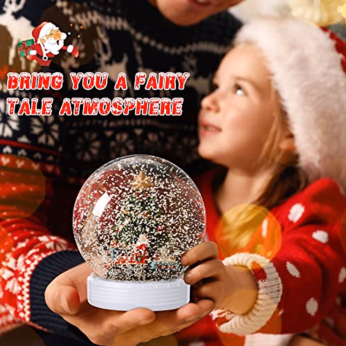 Mimorou 12 Pcs 3.9 Inch Christmas Plastic S Globe with Screw Off Cap Clear Fillable Water Globe DIY S Globes with White Base for Crafts Home Decoration Display Plant