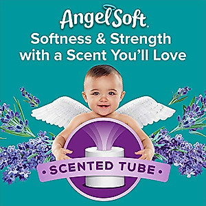 Angel Soft® Toilet Paper with Fresh Lavender Scented Tube, 6 Mega Rolls = 24 Regular Rolls, 2-Ply Bath Tissue