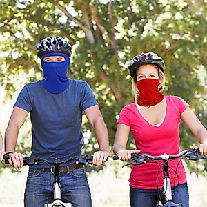 SATINIOR 6 Pieces Ski Mask for Men Balaclava Full Face Cover UV Sun Protection Cooling Neck Gaiter Clothing Scarf Bandana(Simple Color)