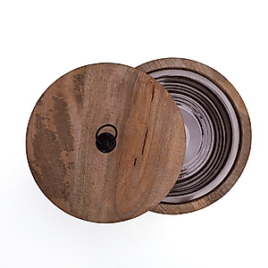 Handcrafted Wooden Mexican Tortilla Warmer Basket Chapati Roti Bread Holder Box Pancake Keeper Serveware Hot Pot Casserole Dish With Lid Home Kitchen Dining Decor, Natural Brown, 9 x 3.5 Inches