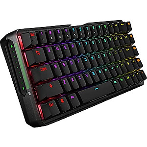 ASUS ROG Falchion NX 65% Wireless RGB Gaming Mechanical Keyboard | ROG NX Blue Clicky Switches, PBT Doubleshot Keycaps, Wired / 2.4G Hz, Touch Panel, Keyboard Cover Case, Macro Support