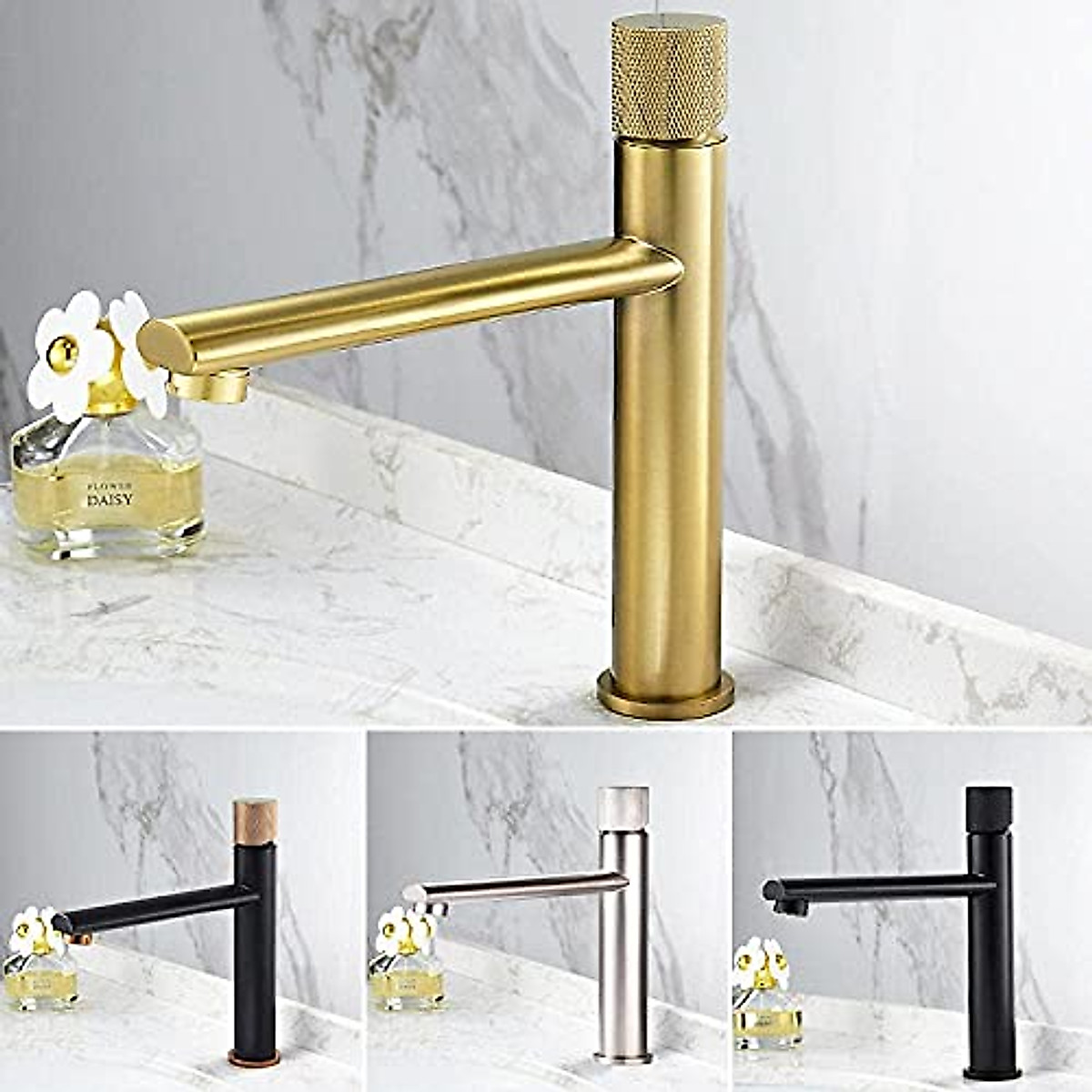 JBQ Bathroom Faucets Bathroom Sink Faucet Bathroom Basin Faucet Brass Sink Faucet Hot and Cold Single Handle countertop Mounted Toilet Unique Design Faucet (Color : Nickel T)