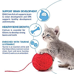 INABA Churu for Kittens, Grain-Free Creamy, Purée Lickable Cat Treats with DHA, EPA, Vitamin E & Taurine, 0.5 Ounces Each, 24 Tubes (4 per Pack), Chicken Recipe