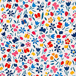 SimpleLife4U Colorful Butterfly Floral Contact Paper Peel & Stick Shelf Liner 17.7 Inch By 9.8 Feet