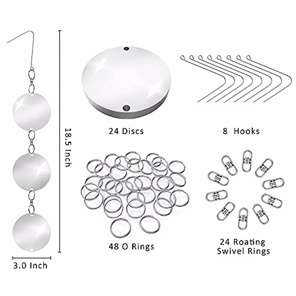 Mageloly 24 Pack Bird Deterrent, Pigeon Woodpecker Deterrent for House Bird Repellent Devices Outdoor, Bird Scare Disc Keep Birds Away