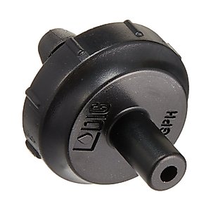 (100-PACK) 1GPH Single Outlet PC Button Drip Emitter with Barbed Inlet - for Use with Hydroponics/Irrigation Tubing - Insert Into Main line (1/2", 3/4", 1") or 1/4" Distribution Tube