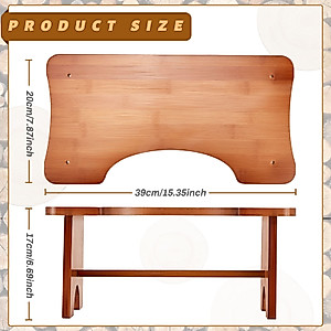 Toilet Squatting Stool Bamboo Toilet Foot Stool Bathroom Step Stool Non-Slip Potty Stool for Children and Adults in Bathroom Toilet, 6.7 Inches in Height (Dark Brown)