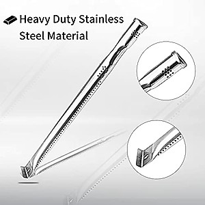 Rejekar Flame Tamer and Burner Tube Parts for Nexgrill 5 Bunrer 720-0888 720-0888N 720-0882A 4 Burner 720-0830H, Porcelain Steel Heat Plate Shield for Nexgrill Gas Grill Parts 5 Burner