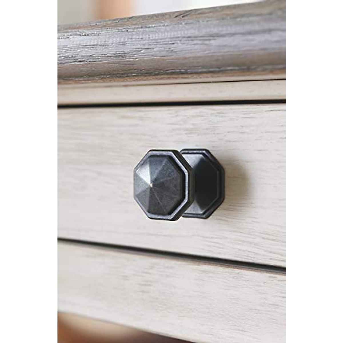 Signature Design by Ashley Bolanburg Farmhouse Counter Height Dining Room Table, White & Brown