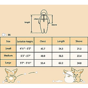 OLAOLA Adult Animal Onesie, Adult Unisex Fox Onesies, Plush Cosplay Pajamas, One Piece Sleepwear Halloween Costume