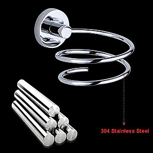 Wall Mounted Hair Dryer Holder Stainless Steel