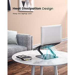 JOIOT Laptop Stand, Adjustable Laptop Stand for Desk, Aluminum Computer Stand Portable Laptop Riser, Foldable Laptop Holder for Mac HP ASUS Acer Surface ThinkPad Dell Lenovo