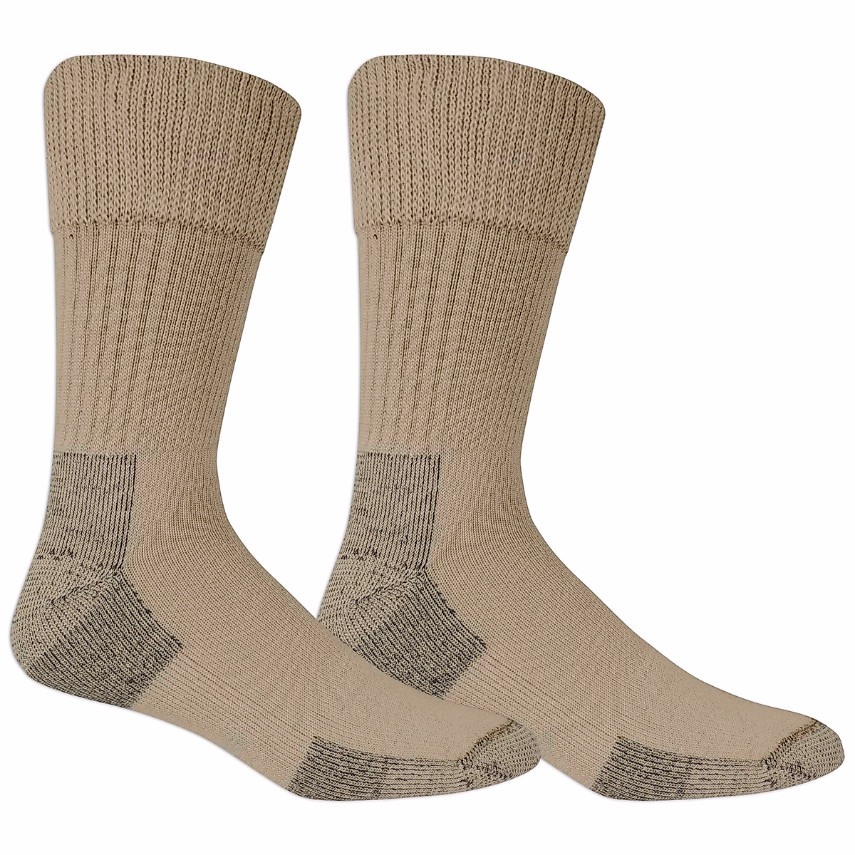 Dr. Scholl's Men's Advanced Relief Crew - 2 & 3 Pair Packs Casual Sock, Khaki, 7 12 US