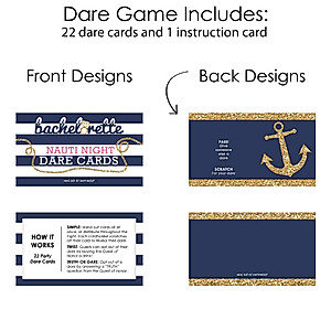 Big Dot of Happiness Last Sail Before the Veil - Nautical Bridal Shower and Bachelorette Party Game Scratch Off Dare Cards - 22 Count