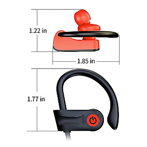 Boean Bluetooth Headphones, Running Wireless Earbuds with 16 Hours Playtime, HD Deep Bass Stereo IPX7 Waterproof Earphones Clear Calls Sound Isolation Sports Headphoens