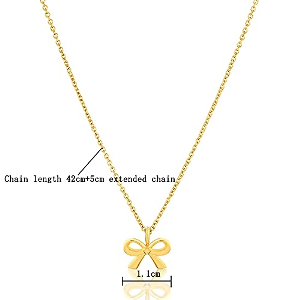 Gold Butterfly Bow Inspirational Necklace Gifts for Women Teen Girls Make a Wish Necklace Gifts with Gift Card for Birthday Christmas