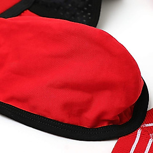 JOKDEILY Men's Jockstrap Athletic Supporters,4-Pack Mesh Cotton Breathable Underwear(Multi, L(31"-33"))