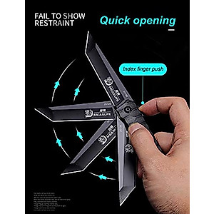 Carimee EDC Knife- 3.7 inch Pocket Knife Tanto point- Black Aluminum Alloy Handle, for Outdoor/Camping/BBQ