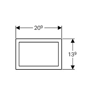 Geberit 115.086.21.1 Cover Frame D-C Tank, Brushed Chrome