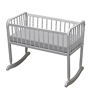 Baby Doll Bedding Modern Hotel Style Cradle Bedding Set, Grey,1250crnew-grey