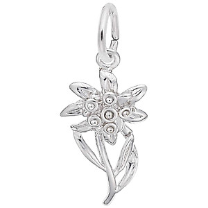 Rembrandt Charms Edelweiss Charm, Sterling Silver