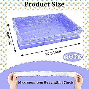 BNOSDM 100 PCS Disposable Rabbit Cage Liner Plastic Guinea Pig Cage Bedding Hamster Litter Pan Bags Universal Toilet Film for Bunny Chinchilla Ferret Hedgehog Small Animals (47")