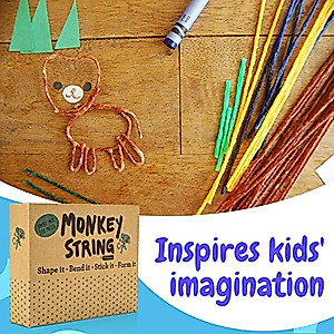 IMPRESA 500 Piece Pack of Original Monkey String (Jumbo Pack) - Bendable, Sticky Wax Yarn Stix, 6 inch Wax Sticks in Bulk - Great Toys for Home and Travel, 13 Colors Products