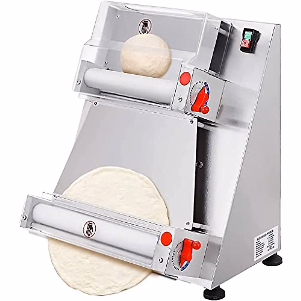 HACSYP Pizza Dough Press, Automatic Pizza Dough Roller Sheeter Maker, 370W Commercial Dough Machine, 3-15 inch Pizza, Kitchen Tools