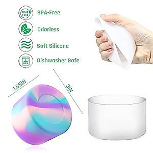 2 Pcs Protective Silicone Boot Compatible for Stanley Quencher Adventure 40oz Tumbler & Stanley IceFlow 20oz 30oz,Hydrapex 40oz,Anti-Slip BPA Free Bottle Bottom Sleeve Cover (clear and three-color)