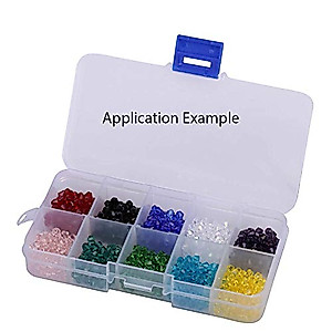 2Tomato Shipping Supplies 1pc Clear Rectangle Plastic Storage Box 10 Slots Small Compartment Organizer Vitamine Medicine Pill Jewelry Bead Findings Container Box spb17