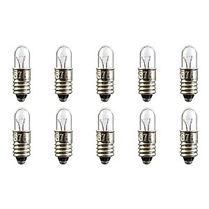 CEC Industries #1769 Bulbs, 2.5 V, 0.5 W, E5 Base, T-1.75 shape (Box of 10)