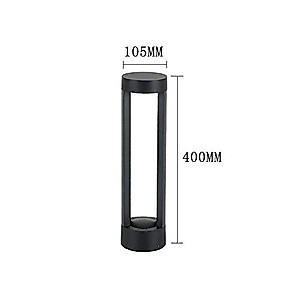 ZZYJYALG Modern Minimalist Lawn Waterproof Column Light Outdoor Aluminum Rust- Proof LED Garden Light Garden Villa Landscape Pillar Light Home Garden Post Lantern