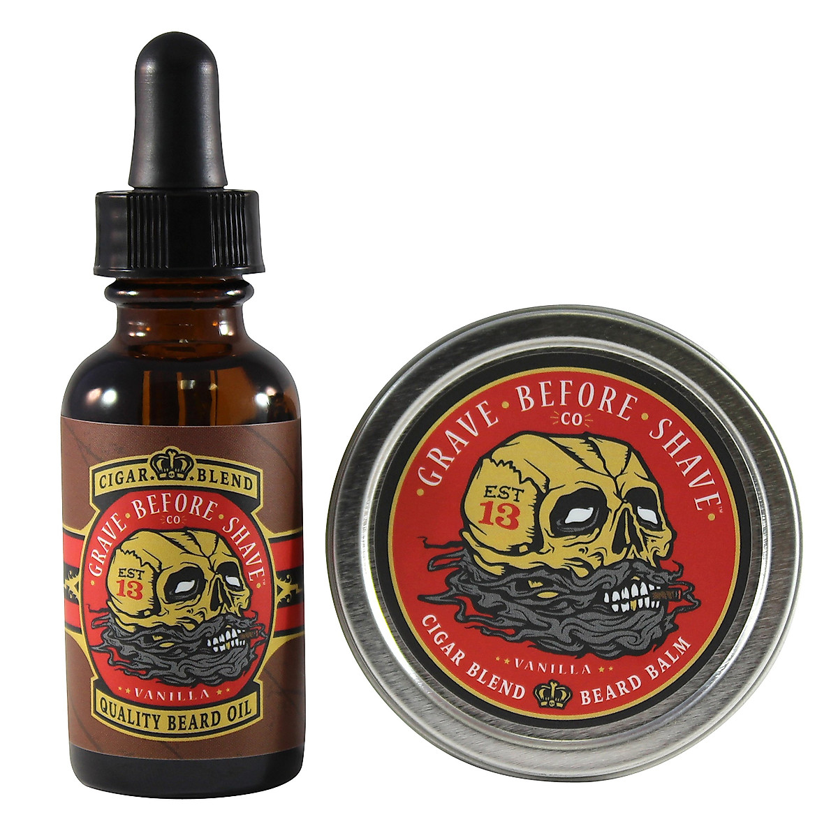 Grave Before Shave™ Cigar Blend Beard Pack (Cigar/Vanilla Scent)