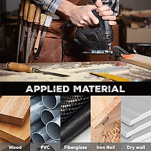 Augtouf 15 Pcs T-Shank Jigsaw Blades Set, Jig Saw Blades for Cutting Wood