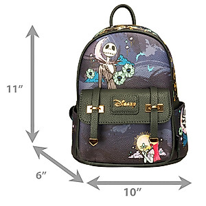 Wondapop Nightmare Before Christmas 11" Vegan Leather Fashion Mini Backpack