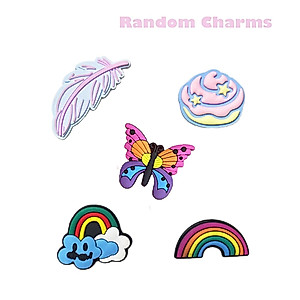 35,50,100Pcs Random Shoe Charms for Girls Cute PVC Shoes Accessories Charms,Lovely Charms Kawaii Pink Charms Shoe Decorations & Bracelet Wristband Party Gifts (35)