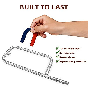QuliMetal 41862 Grill Burner for Weber Q2200, Q220, Q2000 Q200, 396000, 396001, 396002, 566002, 53060001, 54060001, 304 Stainless Steel Grill Burner Tube Pipe Part for 69956/60041, 20.5 Inch